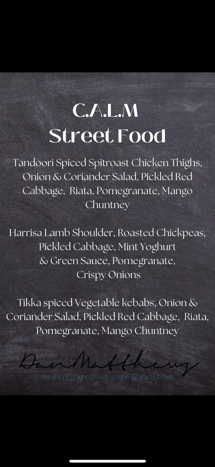 Street Food Menu – CALM Charity Golf Day